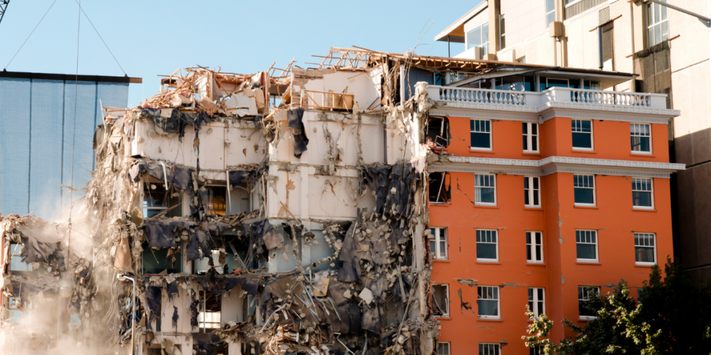 Building collapsing in earthquake | Brevity