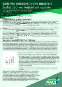 Seismic Anchors - AWCI | Brevity